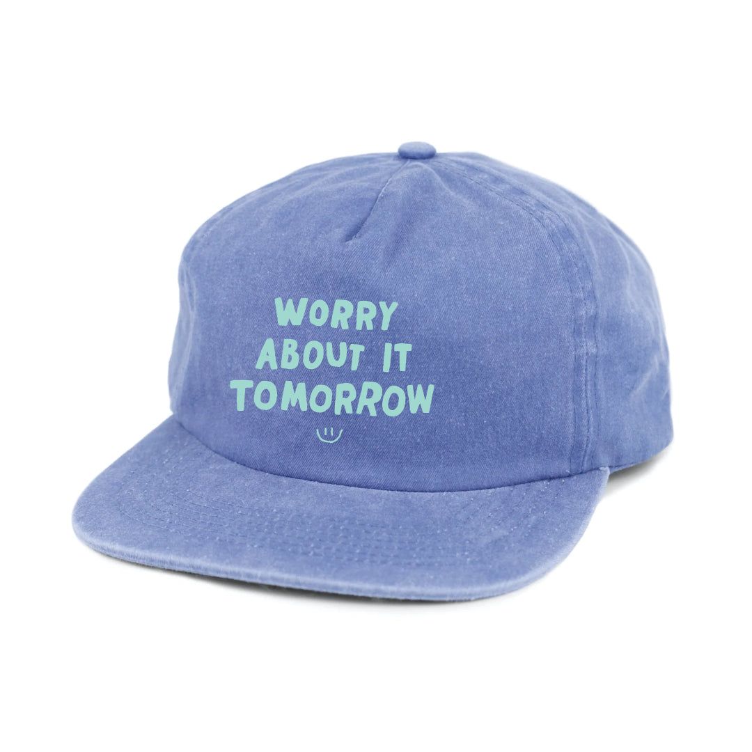 The Quiet Life Worry About It Tomorrow Washed Blue Unstructured Hat ...