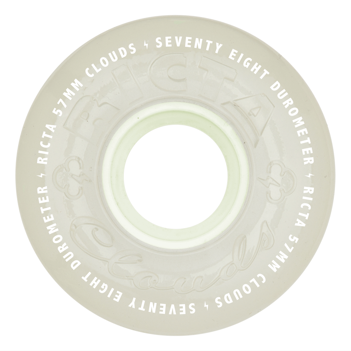 Ricta Clouds Glow In The Dark Aqua 78a 57mm Skateboard Wheels – Long ...
