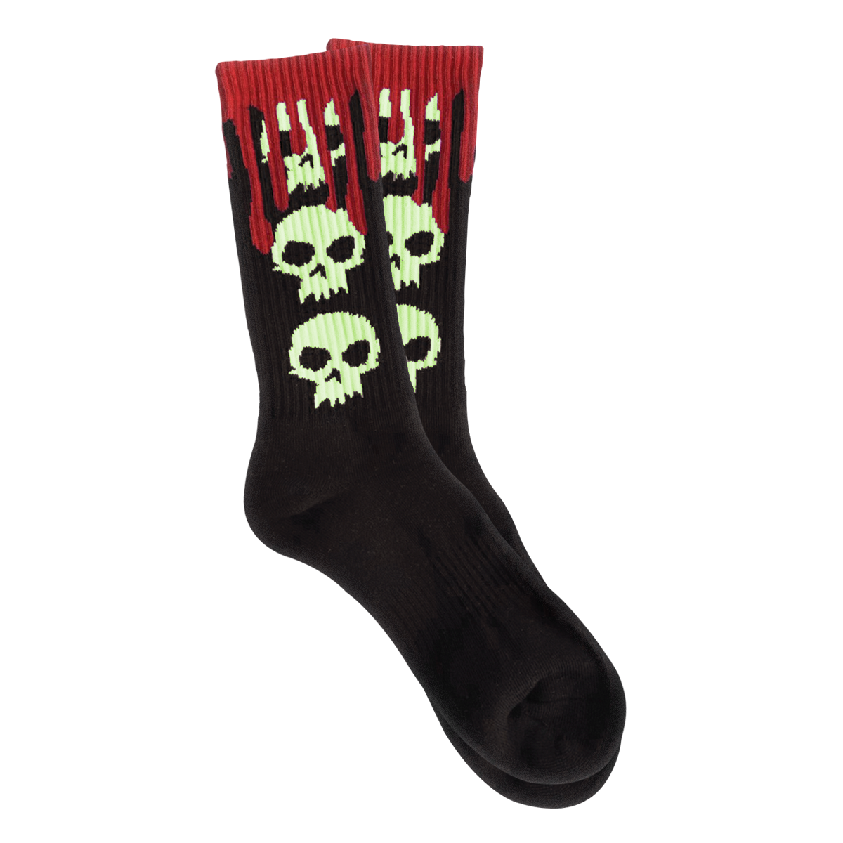 Zero 3 Skulls Glow In The Dark Black Socks – Long Beach Skate Co