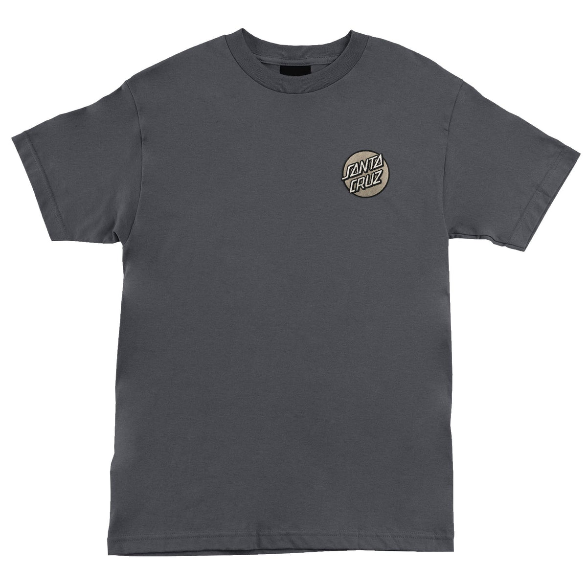 Santa Cruz Cruz Embroidered Heavyweight Charcoal Tan S/s Shirt – Long ...