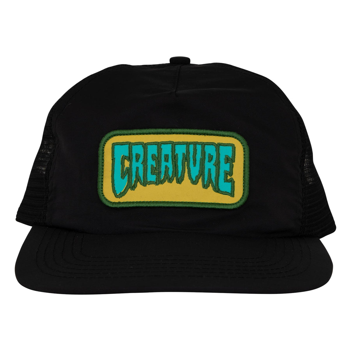 Creature Haunted Sea Mesh Trucker Unstructured Black Snapback Hat ...