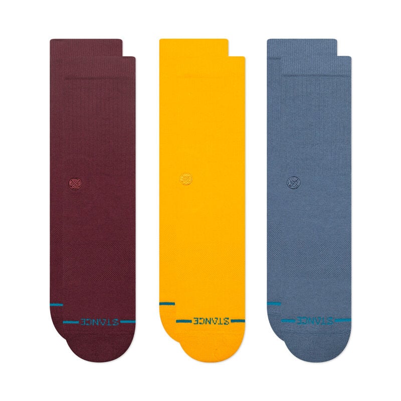 Stance Icon 3 Pack Crew Wine Multi Socks – Long Beach Skate Co