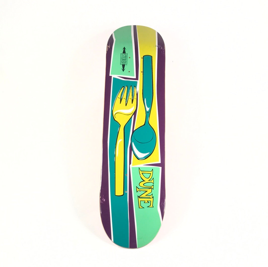 Stereo Fork and Spoon DUNE Chris Pastras Multi 7.75 Skateboard Deck ...