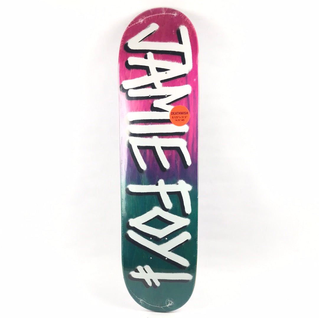 Deathwish Jamie Foy Classic Spray Pink/Blue 8.125'' Skateboard Deck ...