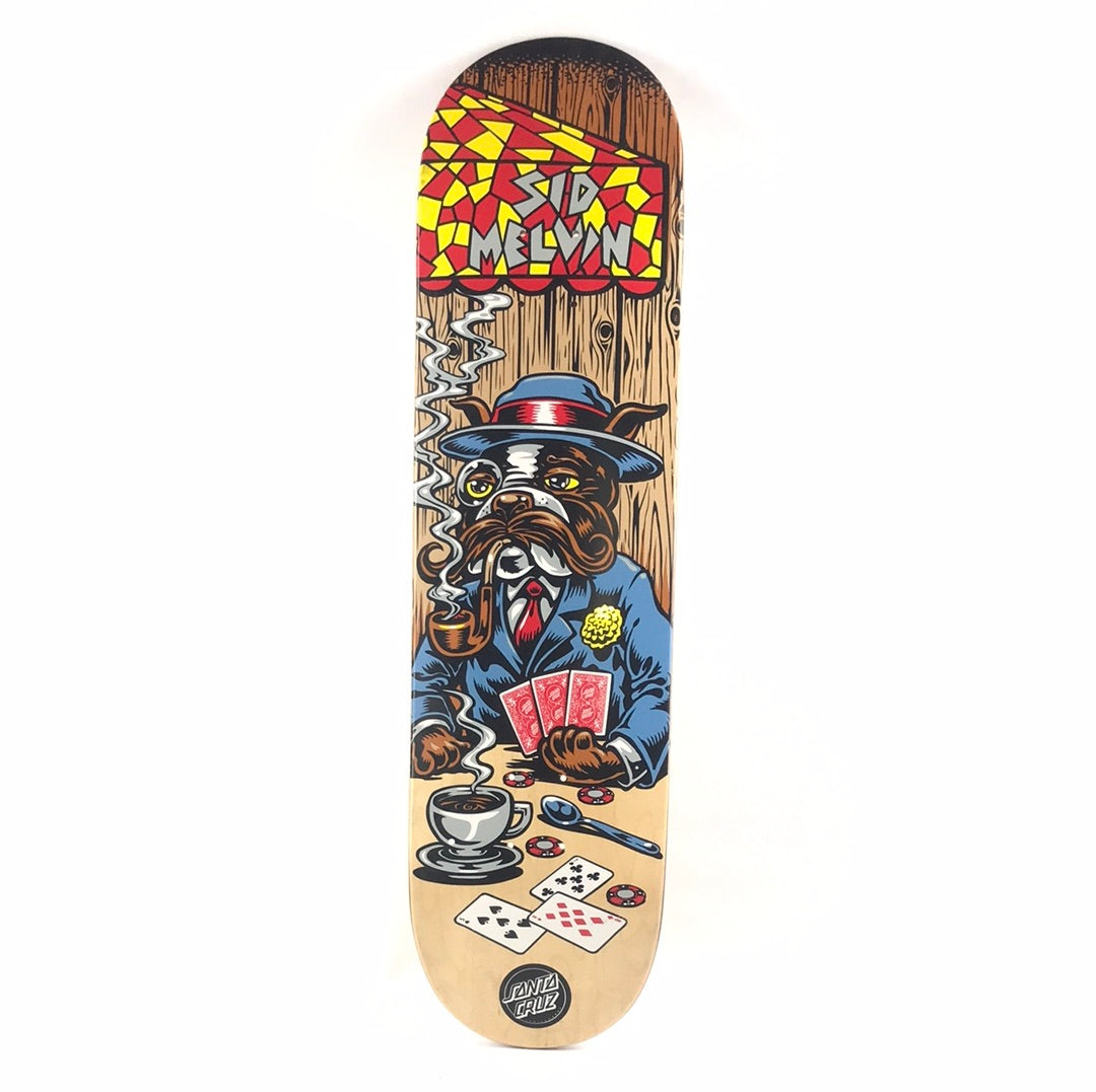 Santa Cruz Sid Melvin Poker Dog Multi 8.125" Skateboard Deck – Long ...