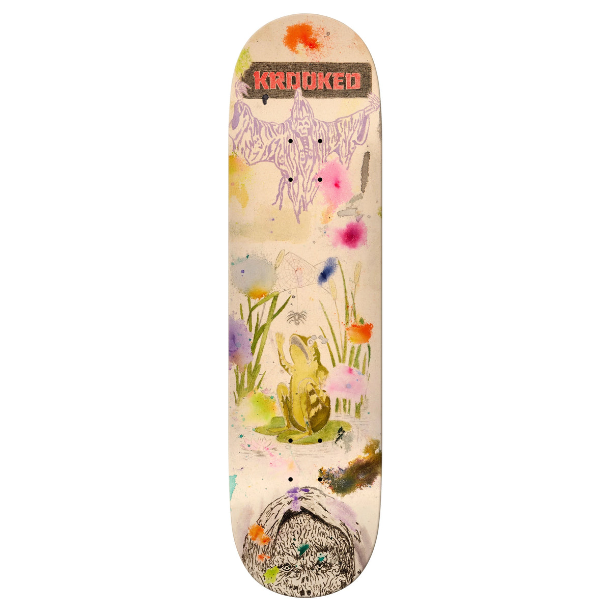 Krooked Kevin Emerson Guest Artist Model 8.5" Skateboard Deck – Long ...