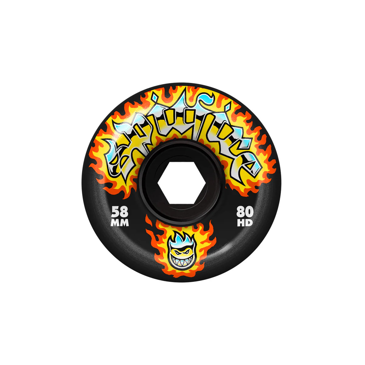 Spitfire 80HD Conical Full Chrome Venom 58mm Black Cruiser Wheels ...