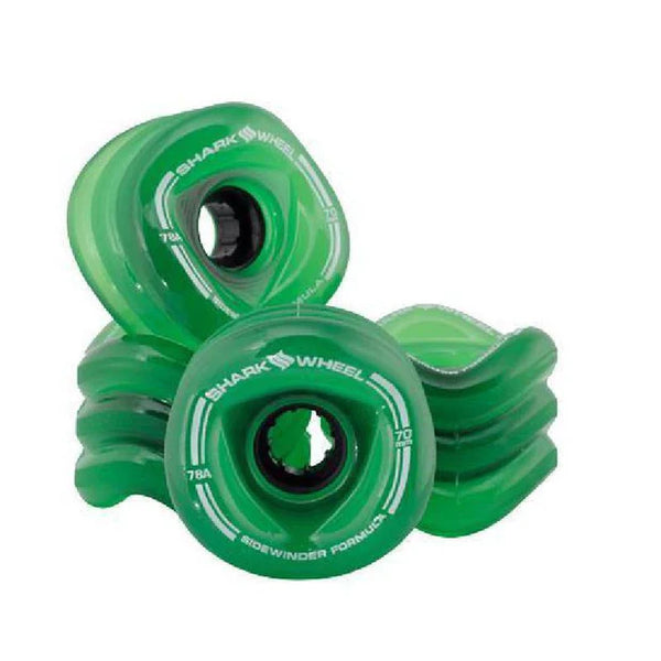 Shark Wheel Sidewinder Clear Green 78a 70mm Cruiser Wheels – Long Beach ...