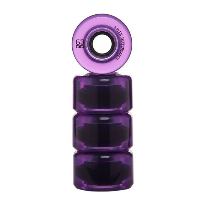Z-Flex Purple Translucent 63mm 83A Cruiser Wheels – Long Beach Skate Co